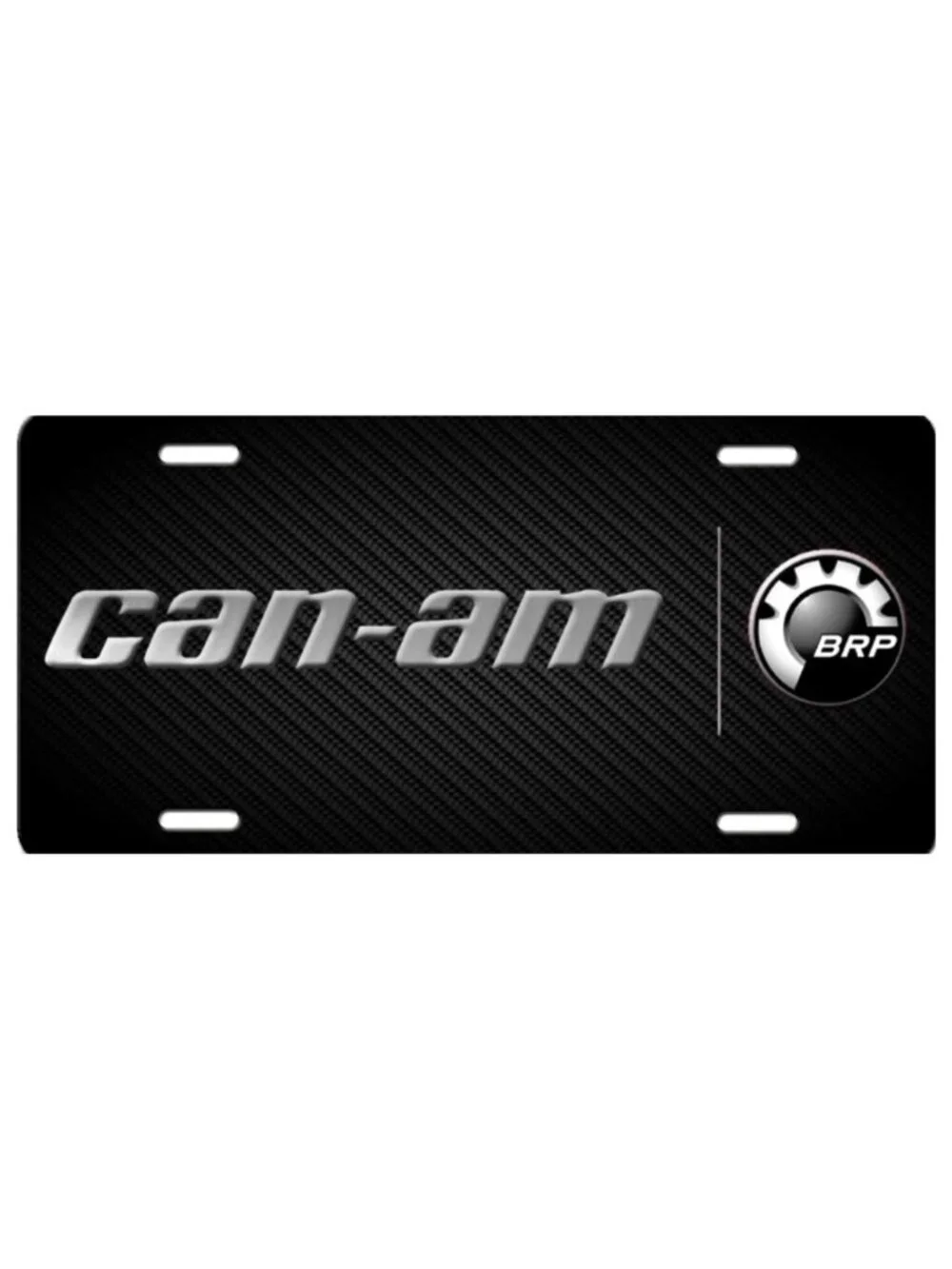 Accents | Steel Look Canam Brp Logo On Black Metal Aluminum Vanity ...